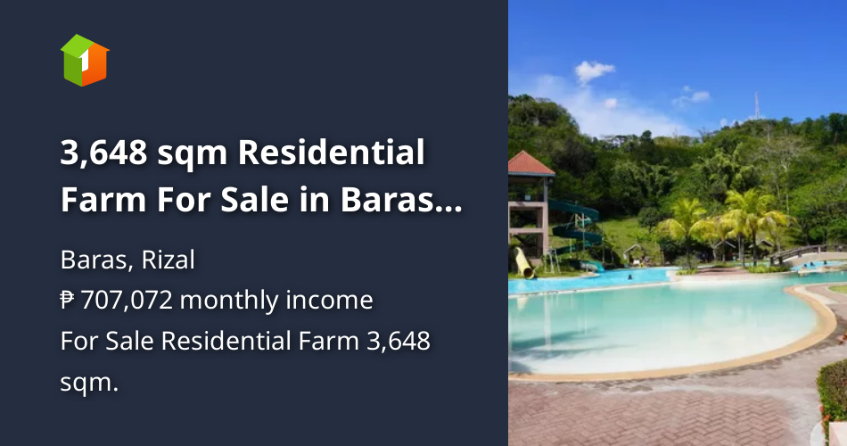 3,648 sqm Residential Farm For Sale in Baras Rizal [Lots 🚜] (October ...