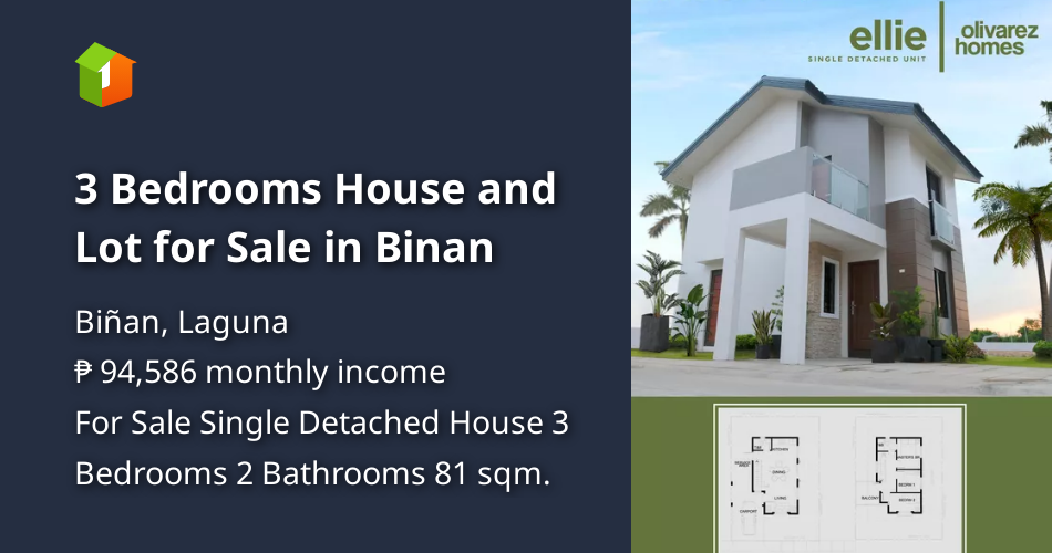3 Bedrooms House and Lot for Sale in Binan [Houses and Lots 🏘️ ...