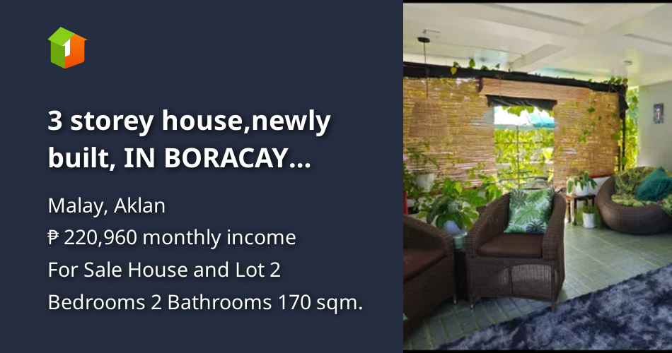 3 storey house,newly built, IN BORACAY complete papers with A&D ...