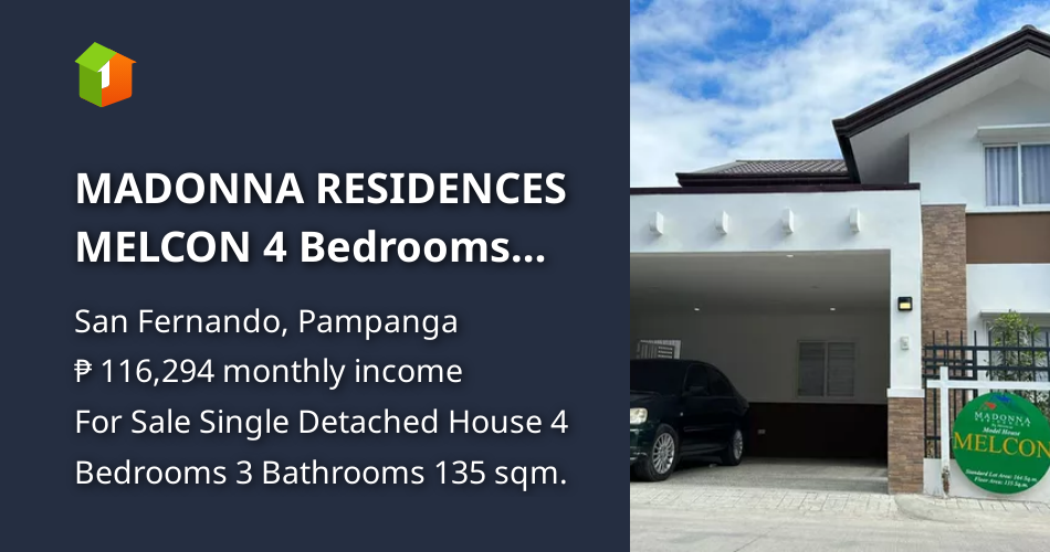MADONNA RESIDENCES MELCON 4 Bedrooms Pre Selling House in San Fernando ...