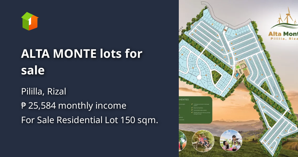 ALTA MONTE lots for sale [Lots 🚜] (November 2025) in Pililla, Rizal for ...