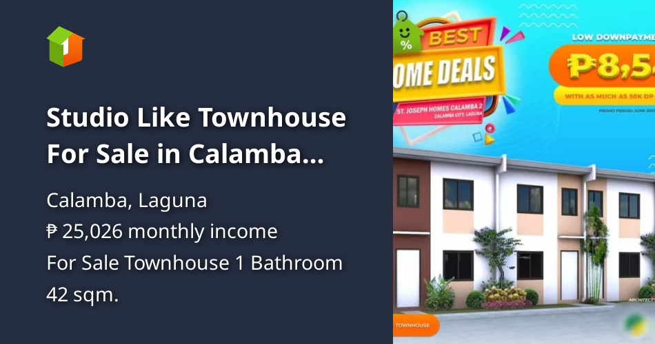 Studio Like Townhouse For Sale in Calamba Laguna [Houses and Lots 🏘️ ...
