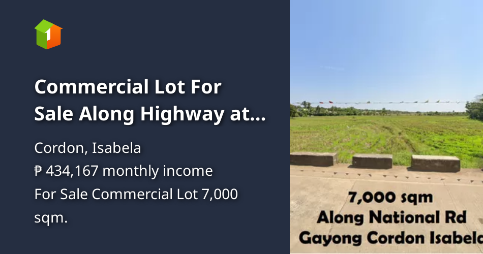 Commercial Lot For Sale Along Highway at Gayong, Cordon Isabela [Lots 🚜 ...