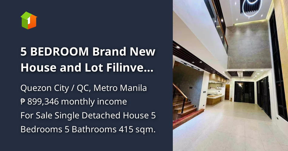 5 BEDROOM Brand New House and Lot Filinvest QUEZON CITY [Houses and ...
