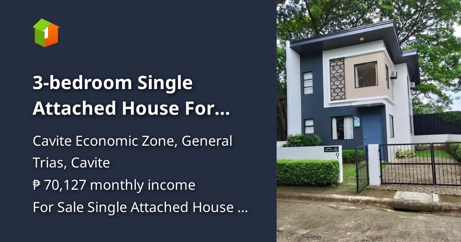 3-bedroom Single Attached House For Sale in Cavite [Houses and Lots 🏘️] (December 2024) in ...