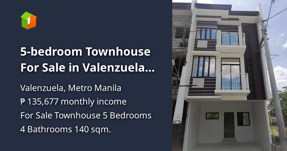 5-bedroom Townhouse For Sale in Valenzuela City [Houses and Lots 🏘️ ...