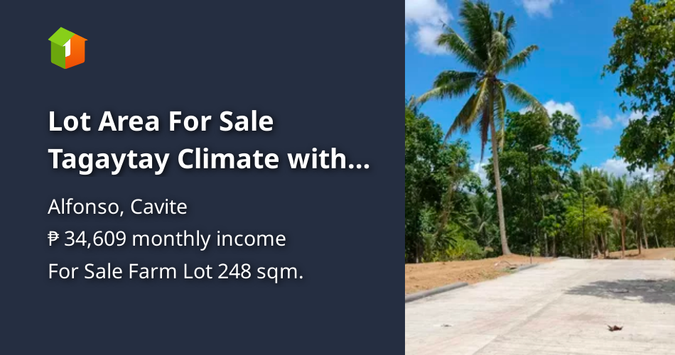 Lot Area For Sale Tagaytay Climate with fruit bearing trees Located at ...