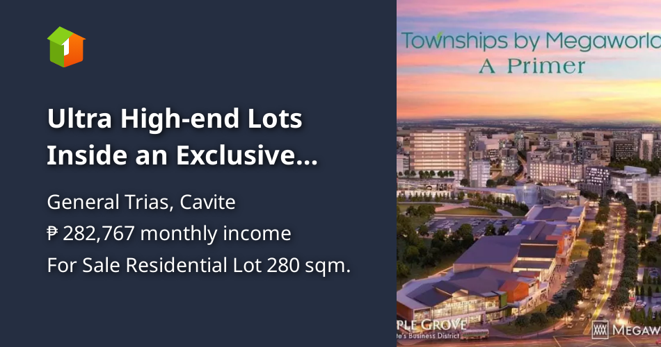 Ultra High-end Lots Inside an Exclusive Village in Maple Grove Cavite ...