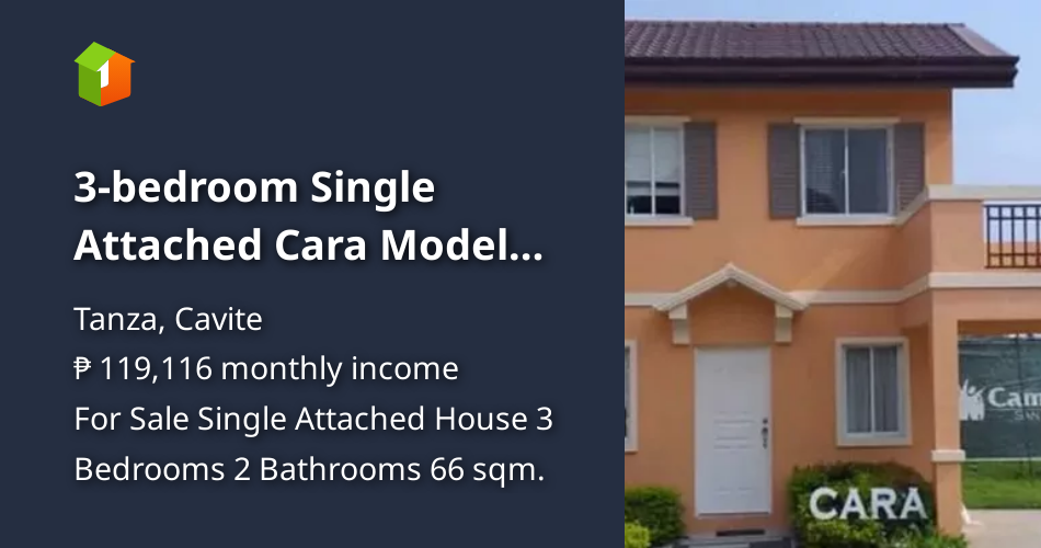 3-bedroom Single Attached Cara Model House For Sale in Tanza Cavite ...