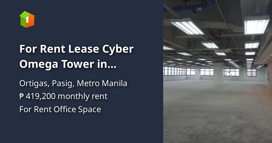 For Rent Lease Cyber Omega Tower in Ortigas Center Pasig [Commercial ...
