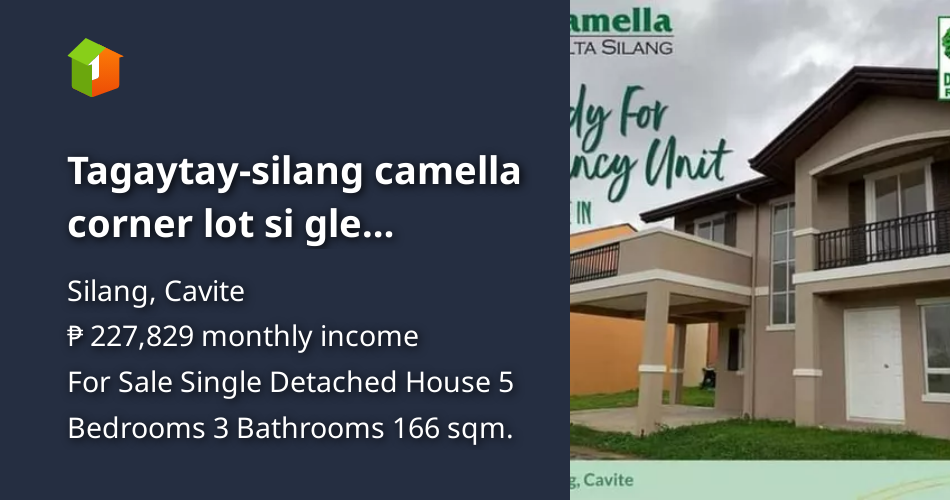 Tagaytay-silang camella corner lot si gle detached [Houses and Lots 🏘️] (December 2024) in ...