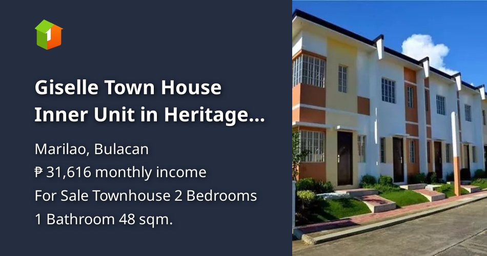 Giselle Town House Inner Unit in Heritage Homes Marilao [Houses and ...