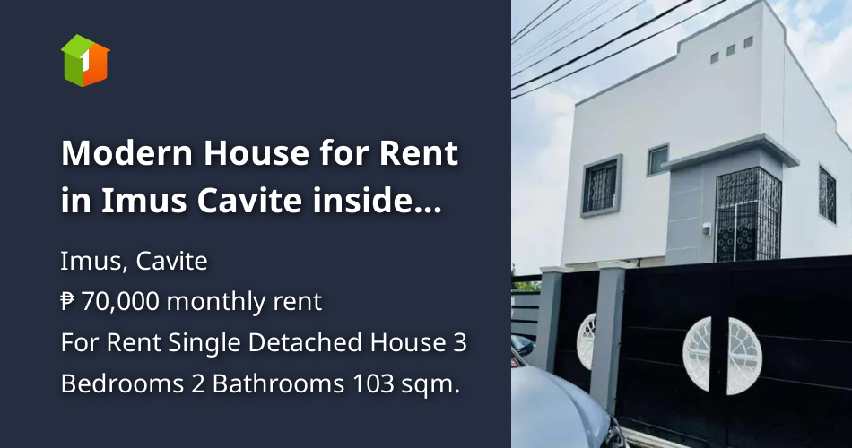 Modern House for Rent in Imus Cavite inside subdivision for long term ...