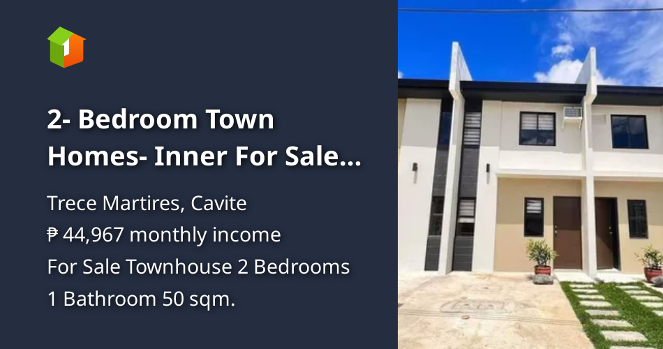 2- Bedroom Town Homes- Inner For Sale in Trece Martires Cavite [Houses ...
