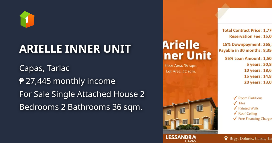 ARIELLE INNER UNIT [House and Lot 🏘️] (September 2021) in Capas, Tarlac ...