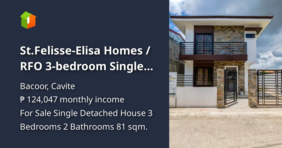 St.Felisse-Elisa Homes / RFO 3-bedroom Single Detached House & Lot For ...