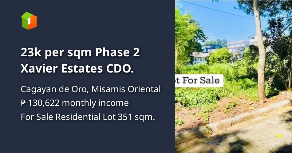 23k per sqm Phase 2 Xavier Estates CDO. [Lots 🚜] (November 2025) in ...