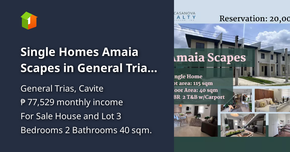 Single Homes Amaia Scapes in General Trias Cavite [Houses and Lots 🏘️ ...