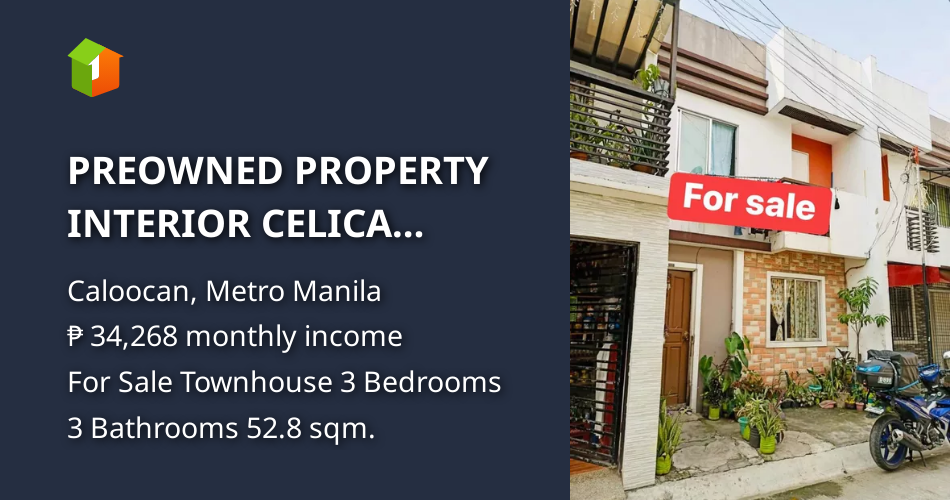 PREOWNED PROPERTY INTERIOR CELICA STREET, CAMARIN, CALOOCAN CITY ...