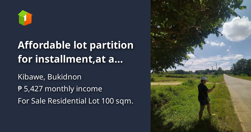 Affordable lot partition for installment,at a very low monthly ...