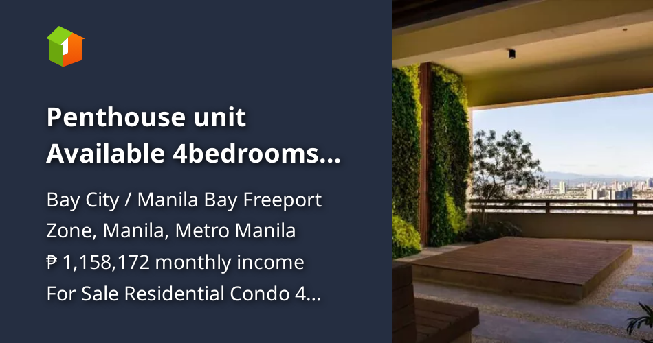 Penthouse unit Available 4bedrooms ready for occupancy [Condos 🏙️ ...