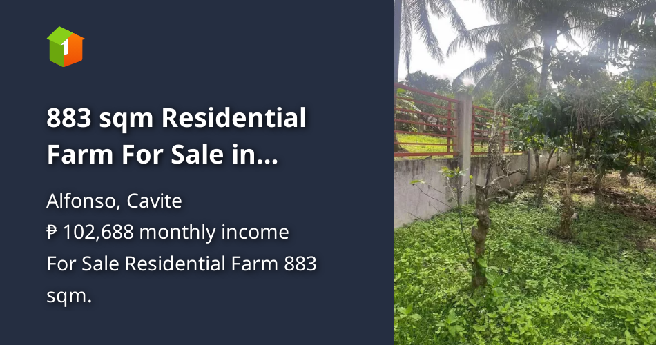 883 sqm Residential Farm For Sale in Alfonso Cavite [Lots 🚜] (June 2025) in Alfonso, Cavite for sale