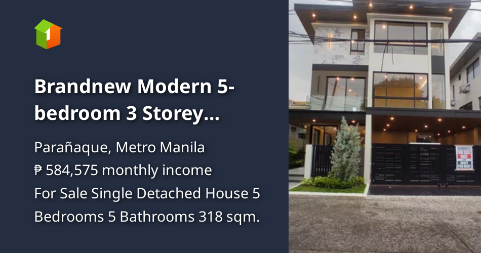 Brandnew Modern 5-bedroom 3 Storey House For Sale in BF Homes Paranaque ...