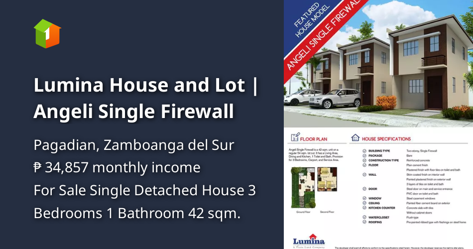Lumina House and Lot | Angeli Single Firewall [Houses and Lots 🏘️ ...