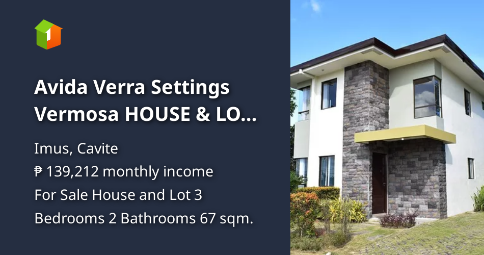 Avida Verra Settings Vermosa HOUSE & LOT FOR SALE in Imus Cavite ...