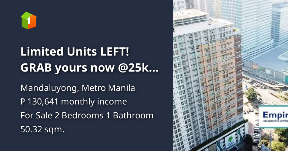 Limited Units LEFT! GRAB yours now @25k MONTHLY NO DOWNPAYMENT ...