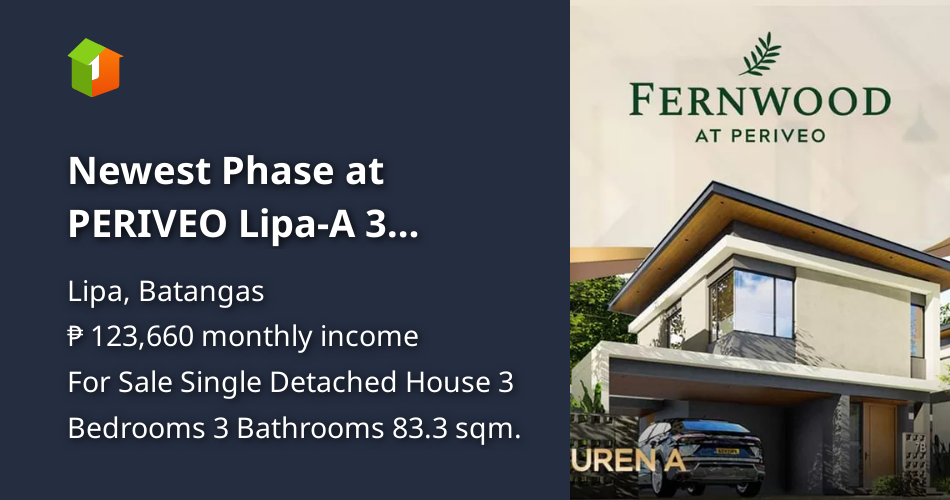 Newest Phase at PERIVEO Lipa-A 3 Bedroom Single Detached Unit w/3 T&B ...