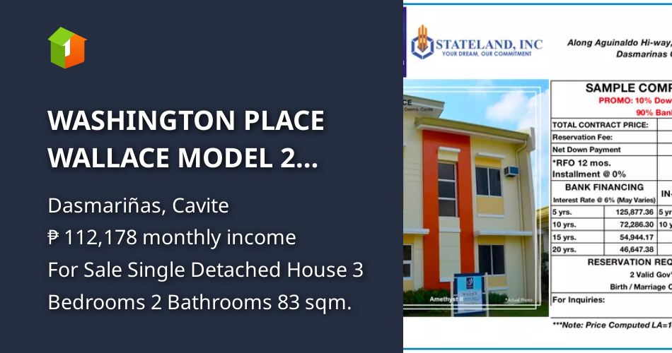 WASHINGTON PLACE WALLACE MODEL 2 STOREY HOUSE [Houses and Lots 🏘️ ...