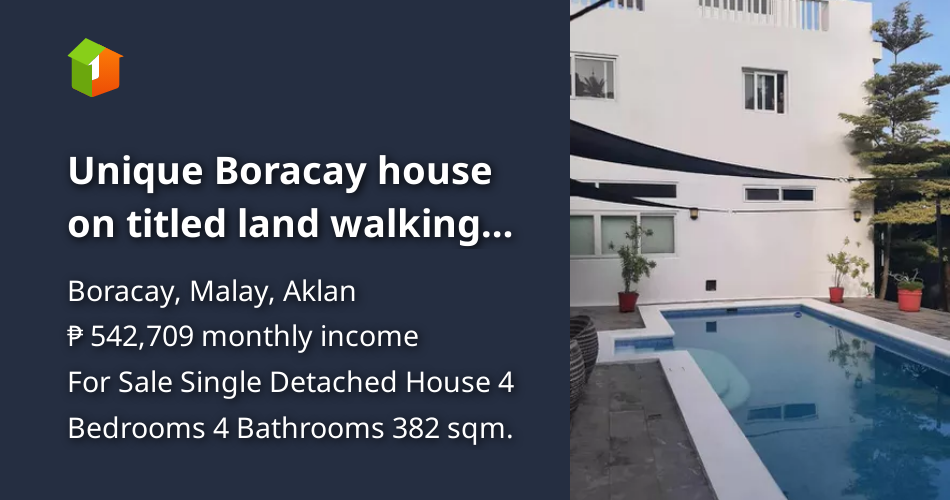 Unique Boracay house on titled land walking distance to the beach ...