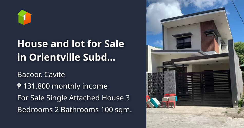 House and lot for Sale in Orientville Subd Molino Road Bacoor Cavite ...