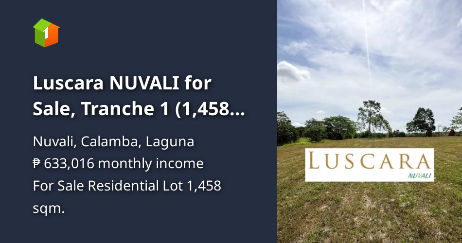 Luscara NUVALI for Sale, Tranche 1 (1,458 sqm) [Lots 🚜] (February 2025 ...