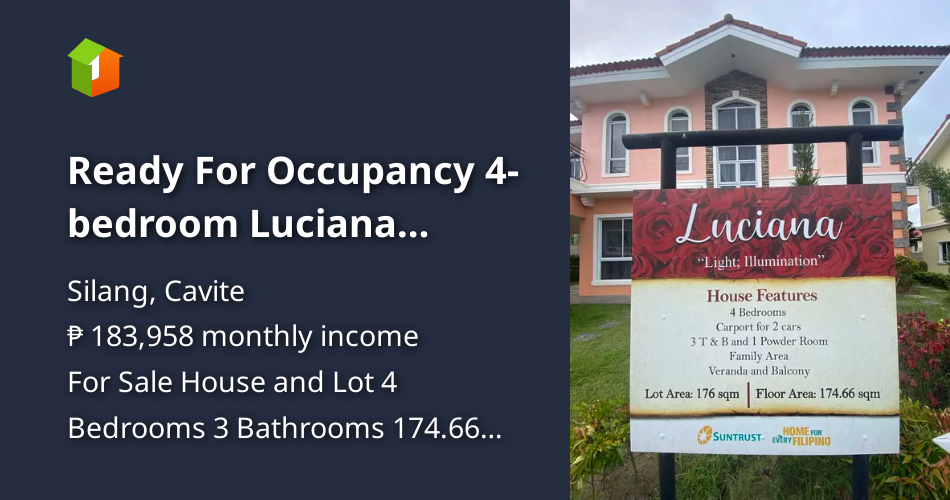 Ready For Occupancy 4-bedroom Luciana House and Lot For Sale in ...