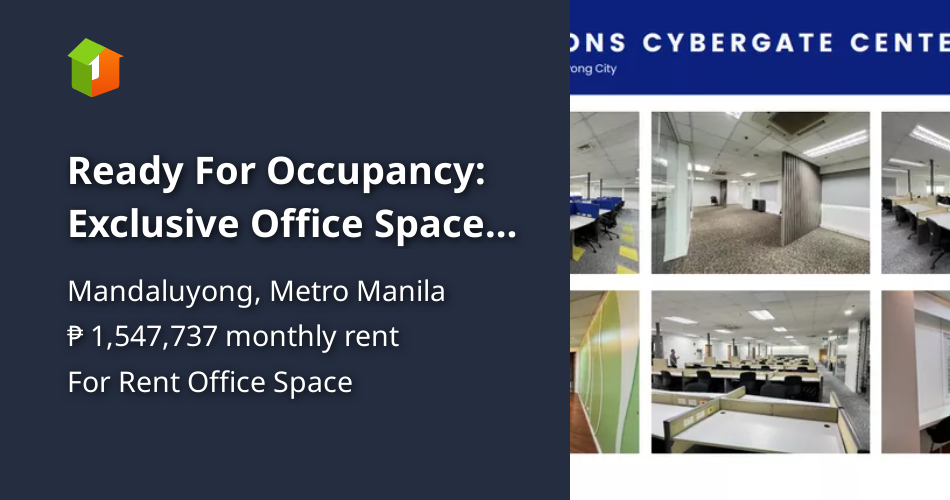 Ready For Occupancy: Exclusive Office Space For Rent - Robinsons ...