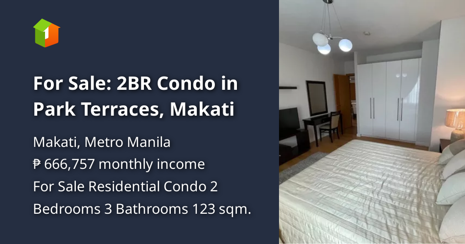 For Sale: 2BR Condo in Park Terraces, Makati [Condos 🏙️] (March 2025) in Makati, Metro Manila ...