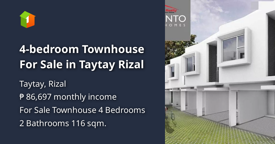 4-bedroom Townhouse For Sale in Taytay Rizal [Houses and Lots 🏘️ ...