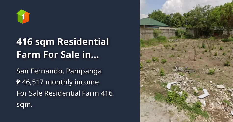 416 sqm Residential Farm For Sale in panipuan San Fernando Pampanga ...