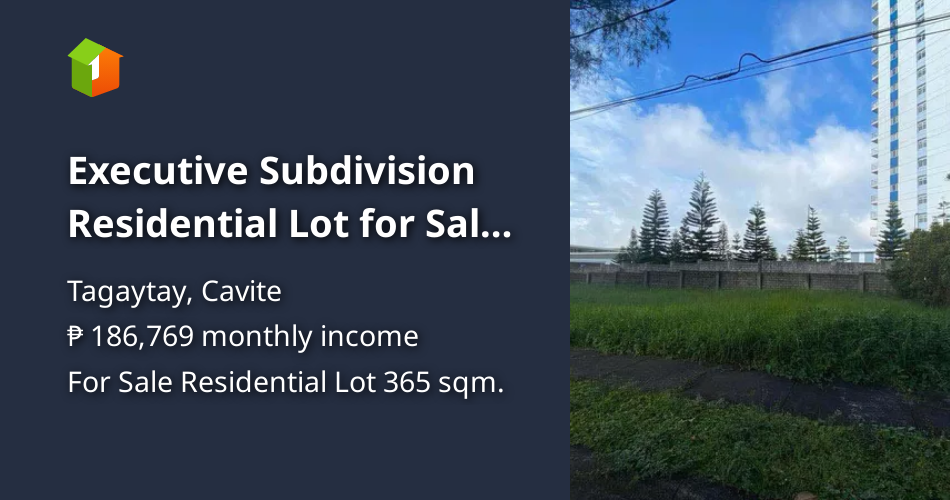 Executive Subdivision Residential Lot for Sale - Bloomfields Tagaytay ...