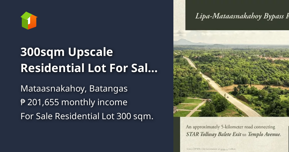 300sqm Upscale Residential Lot For Sale in Mataasnakahoy Batangas [Lots ...