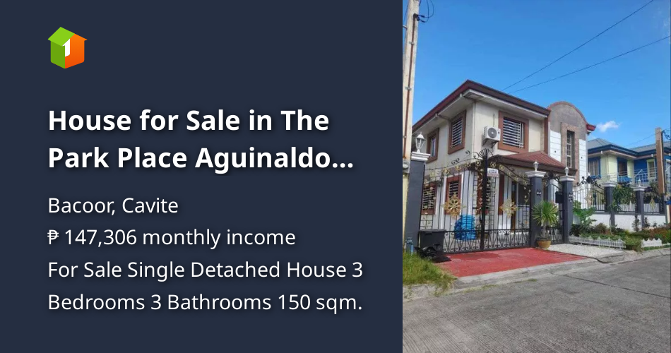 House for Sale in The Park Place Aguinaldo Highway Imus Cavite [Houses ...