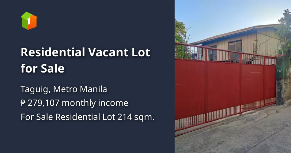 Residential Vacant Lot for Sale [Lots 🚜] (April 2026) in Taguig, Metro ...