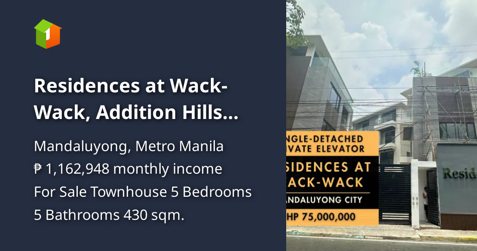 Residences at Wack-Wack, Addition Hills Mandaluyong 4 BRAND NEW LUXURY ...