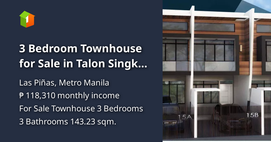3 Bedroom Townhouse for Sale in Talon Singko Las Pinas City [Houses and ...