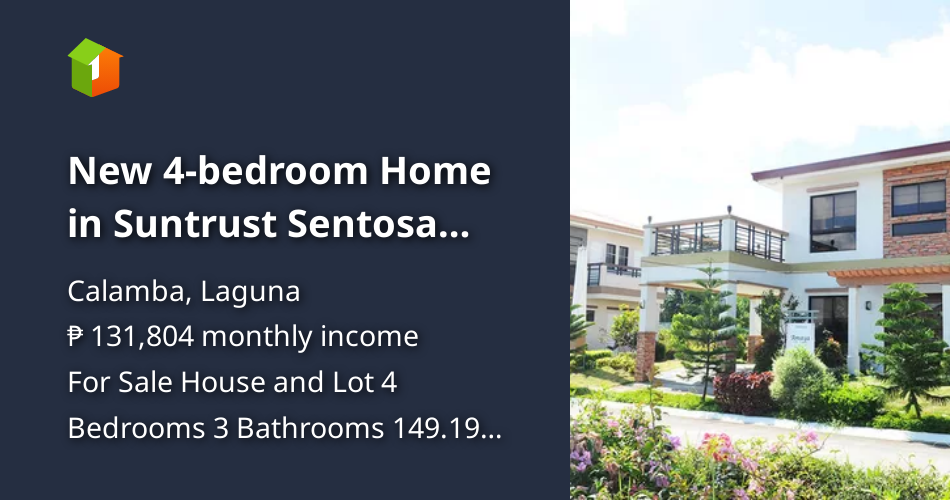 New 4-bedroom Home in Suntrust Sentosa Community, Calamba [Houses and Lots 🏘️] (June 2025) in ...