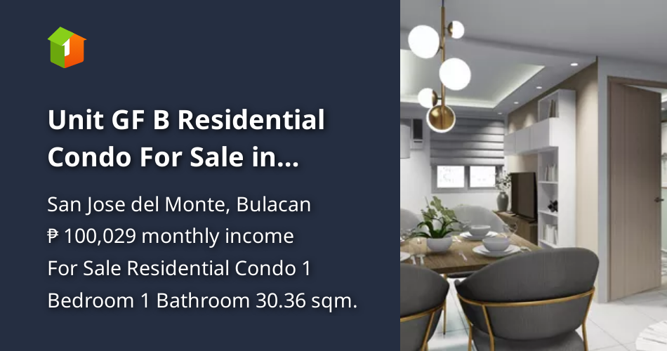 Unit GF B Residential Condo For Sale in ASPEN Residence at San Jose Del ...