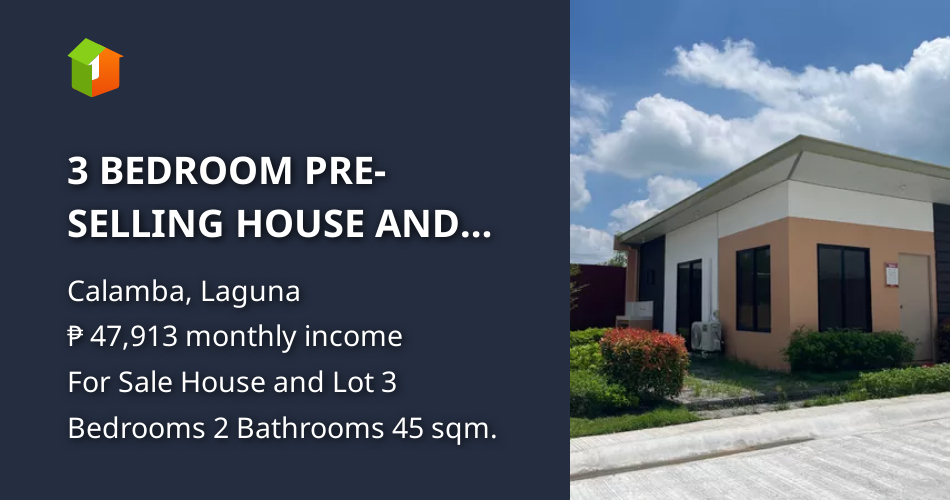 3 BEDROOM PRE-SELLING HOUSE AND LOT IN MAJADA OUT, CALAMBA, LAGUNA ...
