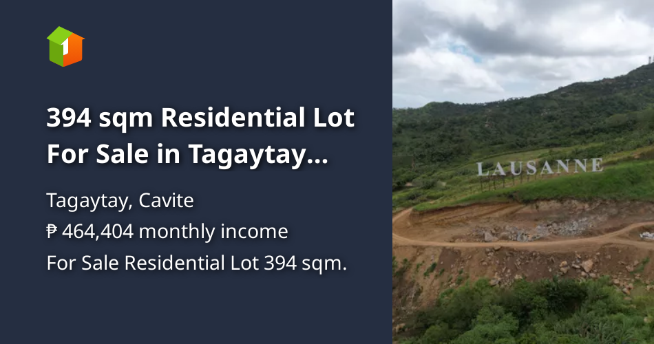 394 sqm Residential Lot For Sale in Tagaytay Cavite [Lots 🚜] (March 2024) in Tagaytay, Cavite ...